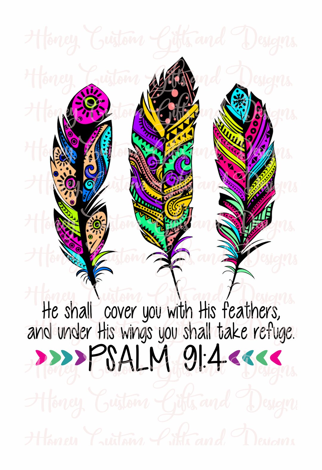 Psalms 91:4 Feather Quote PNG File Please Read Description - Etsy