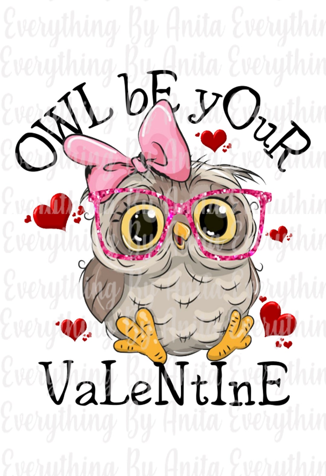 Owl Valentines PNG File - Etsy