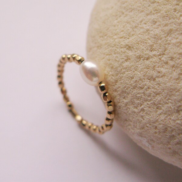 Pink Pearl Ring - Etsy