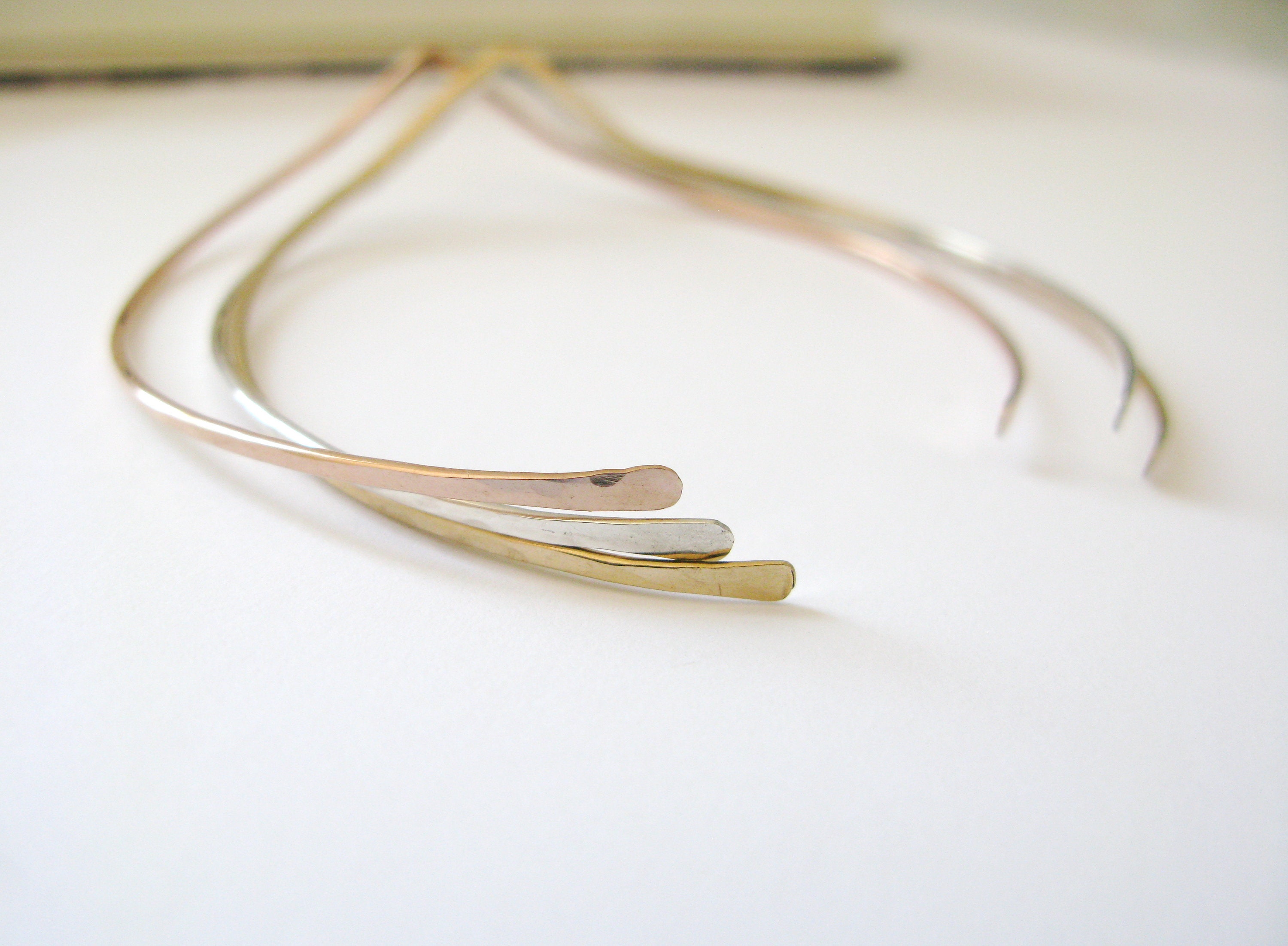 Thin Chevron Gold Filled Cuff-dainty Thin Hammered Gold | Etsy