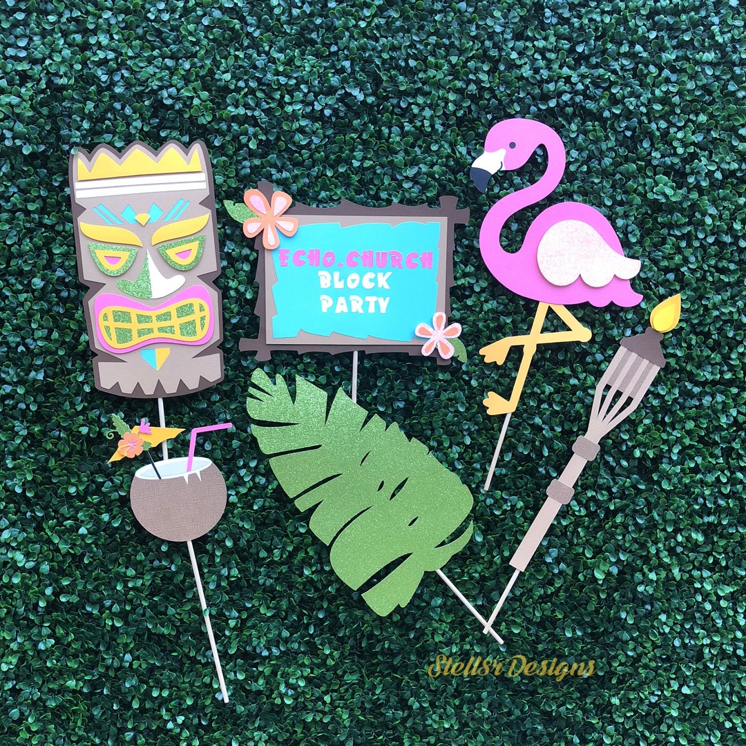 Custom (handcrafted) PHOTO BOOTH PROPS | Tiki | Hawaiian | Luau ...