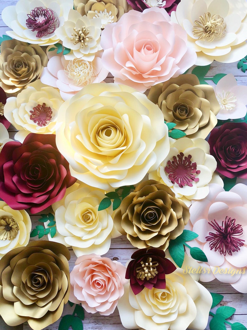 PAPER FLOWERS | for Backdrop or Wall, 8x4 or 4x8 | Wedding | Engagement ...