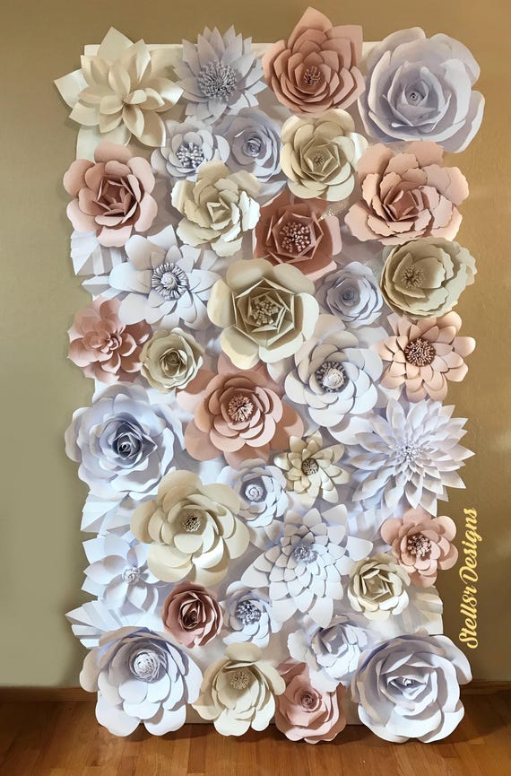 PAPER FLOWERS for Backdrop or Wall 8x4 or 4x8 Wedding | Etsy