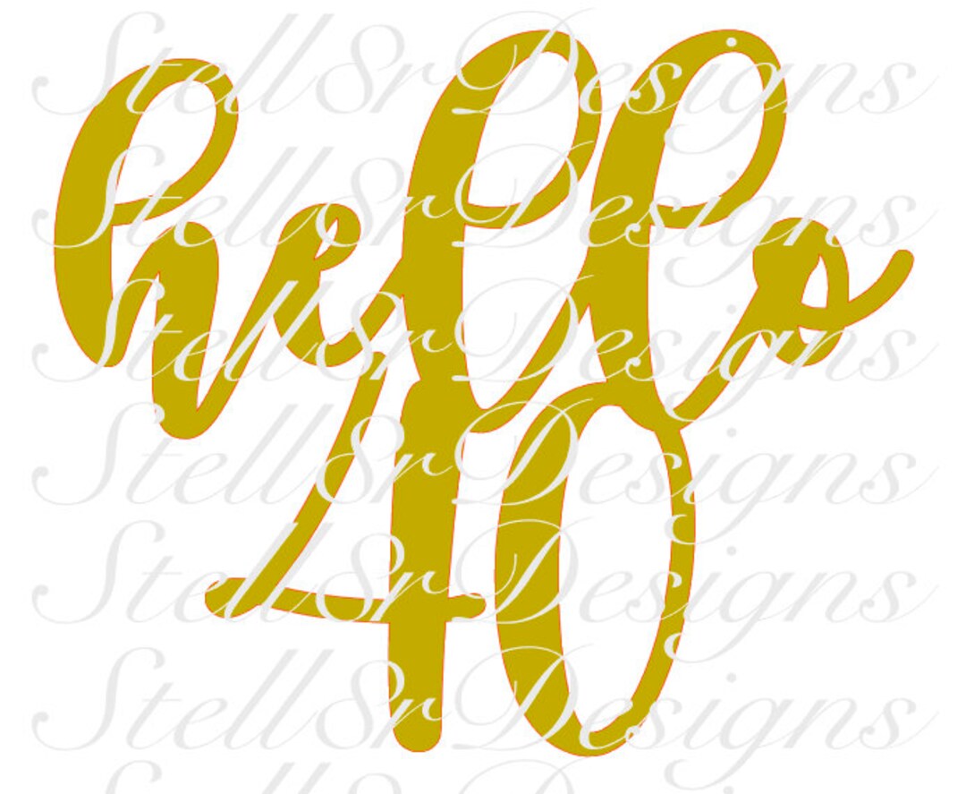 Hello 40 Cake Topper SVG Digital File instant Download - Etsy