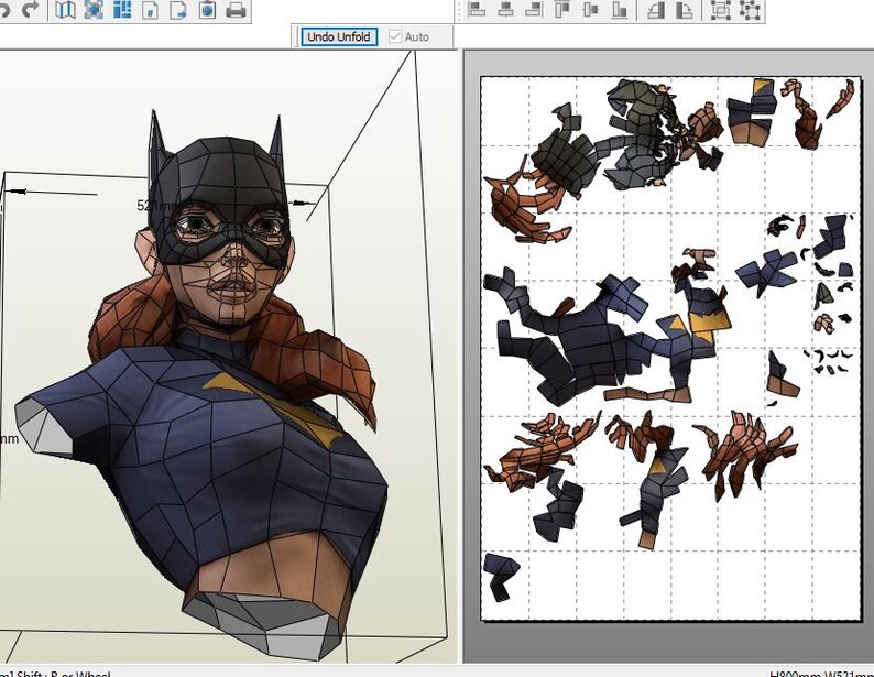 Bat Woman Papercraft - Etsy