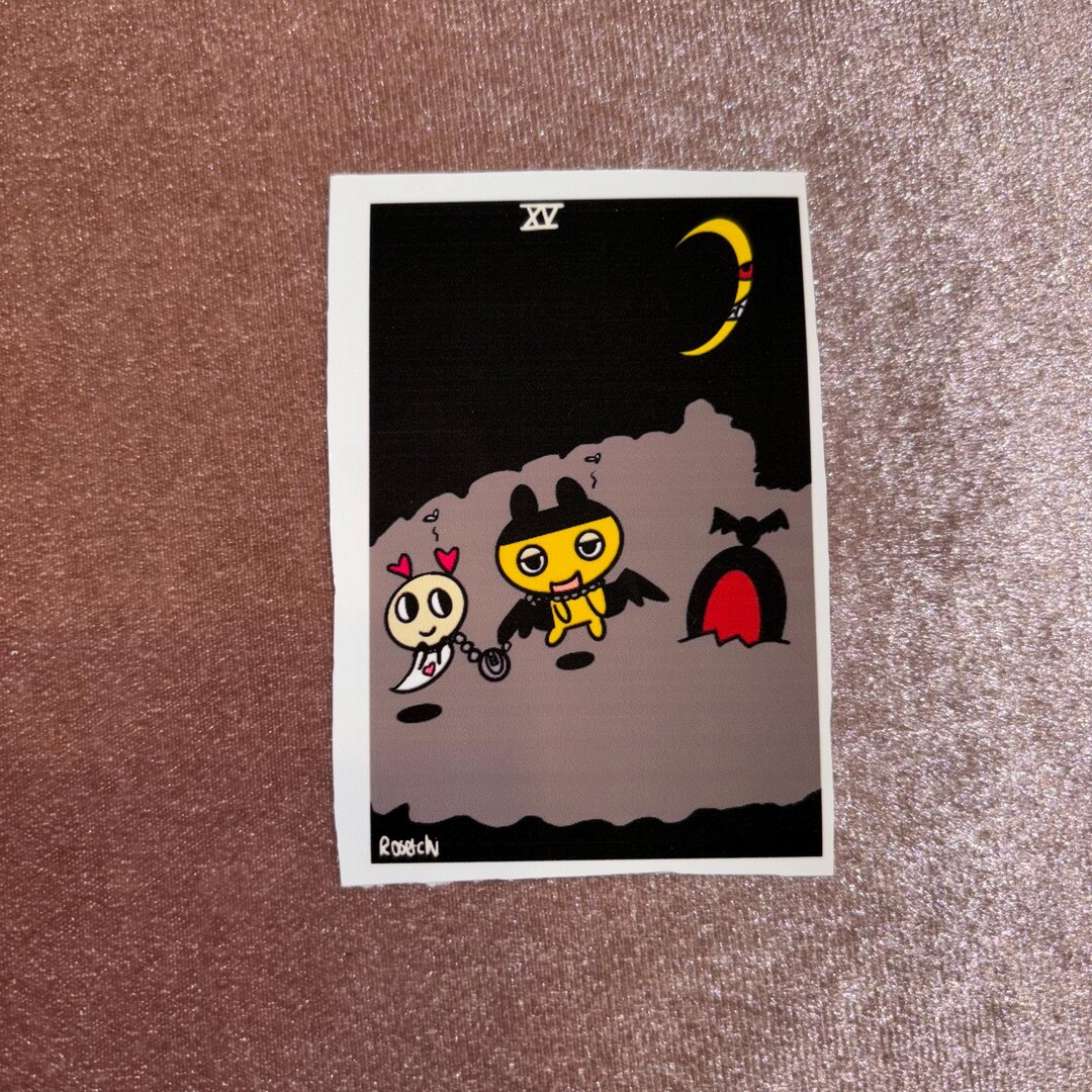 The Devil Tamagotchi Tarot Sticker Devil Mametchi Kuridevitchi - Etsy
