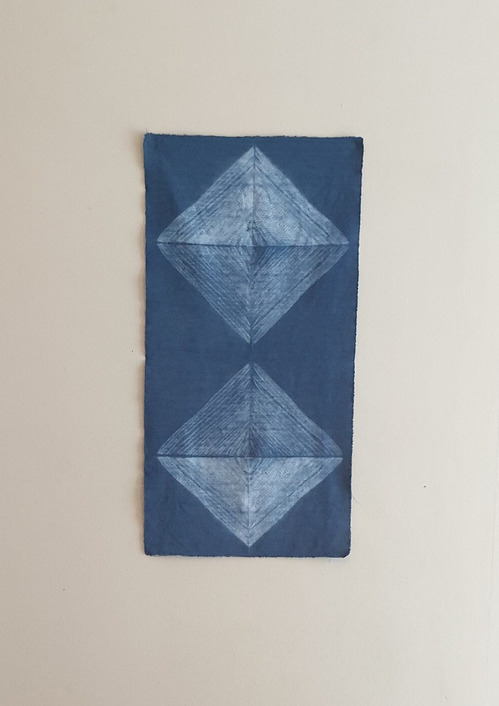 Handmade Shibori Indigo Blue Wall Art Hanging Tapestry "kites in the ...