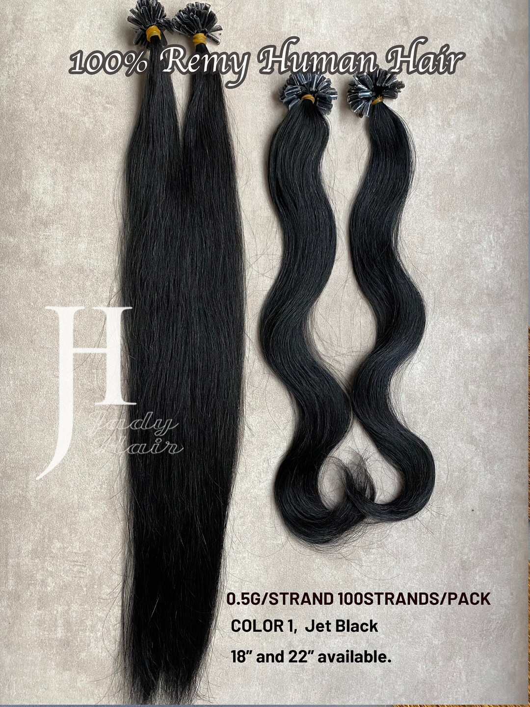 Remy Echthaar U-Tip Plugs: Jet Schwarz, 46-56 cm, 100 Strang - Etsy ...