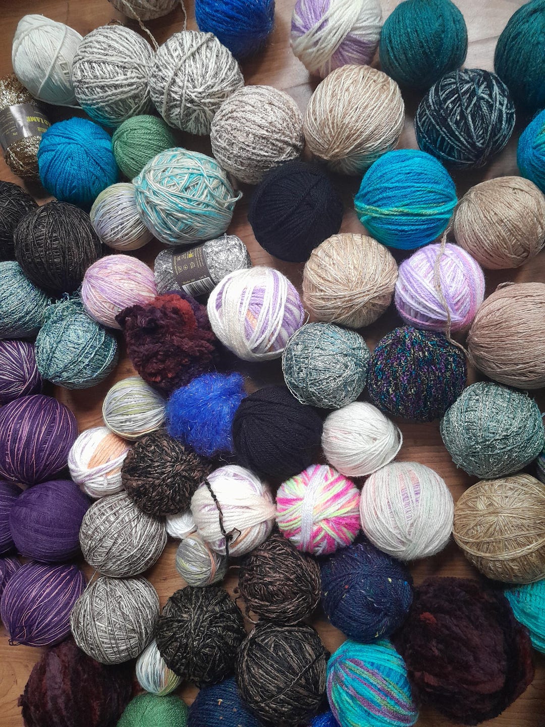 Bundle 500g Mixed Fibres Yarn/wool Suitable for Knitting, Crochet ...