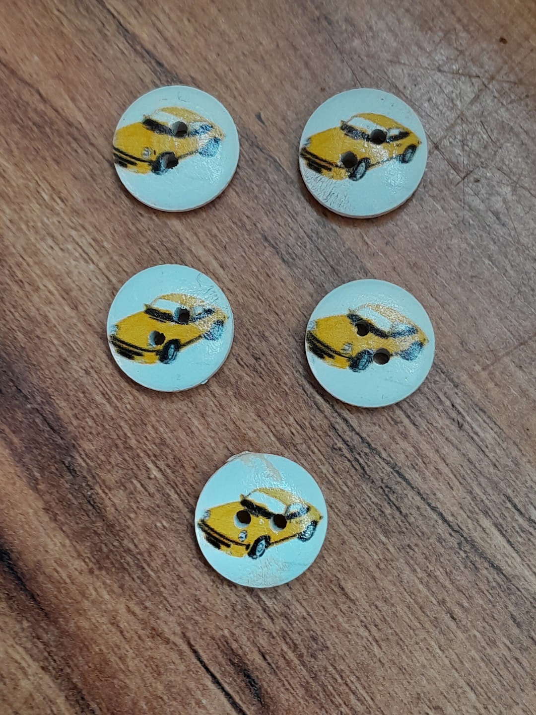 5 X 15mm Vintage Toy Design Child's Buttons. Bundle for Knitwear ...