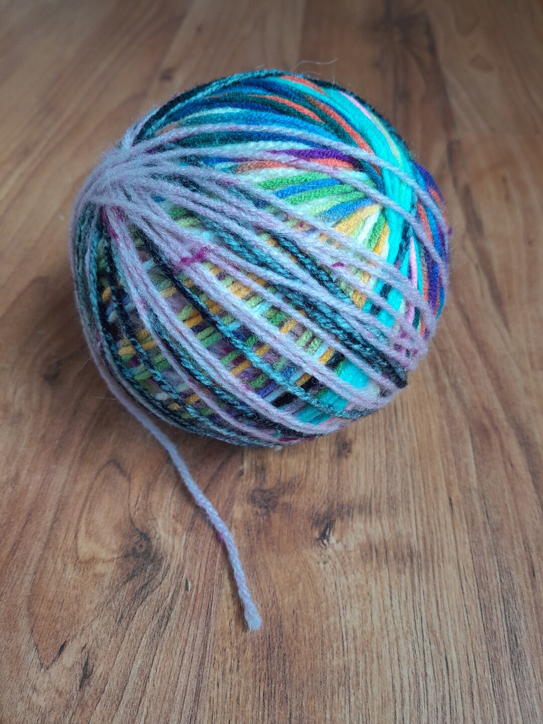 100g Scrap Yarn Ball Variegated Scrappy Wool Oddments. Suitable for ...