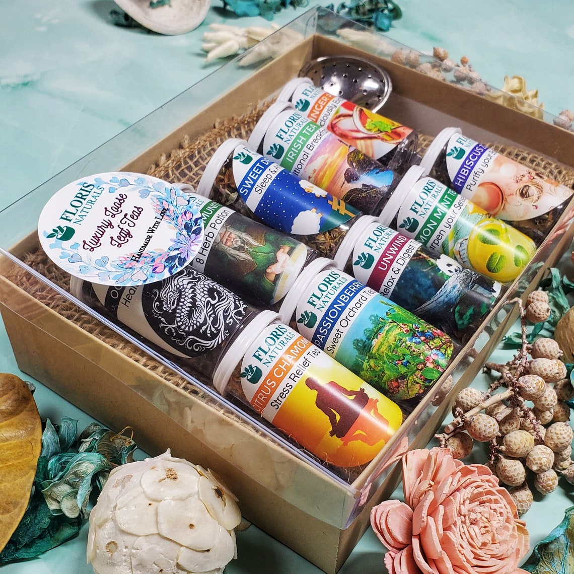 10 Loose Leaf Tea T Box Organic Tea T Box Tea Sampler Etsy