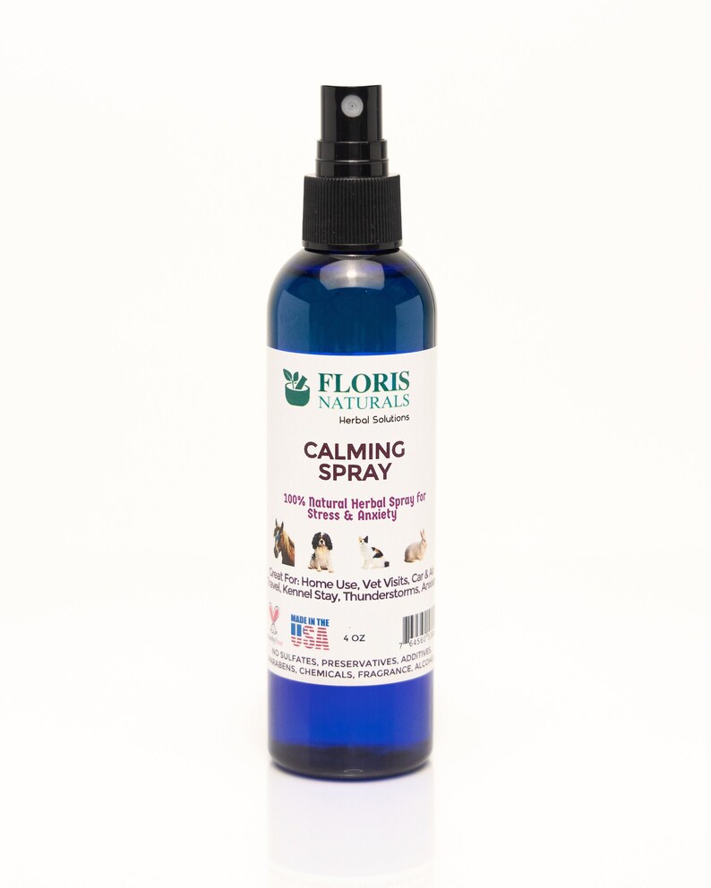 Calming Spray Dog Cat Horse Rabbit Even People Natural Herbal Stress ...