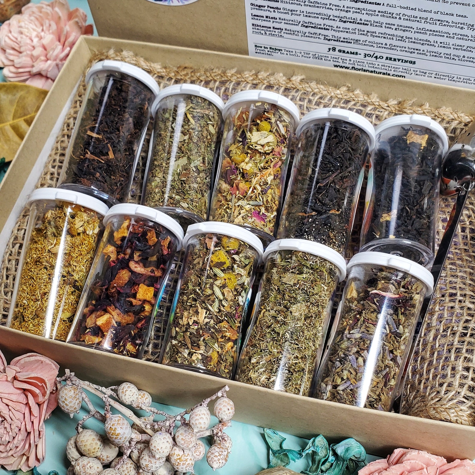 10 Loose Leaf Tea Gift Box Organic Tea Gift Box Tea Sampler - Etsy