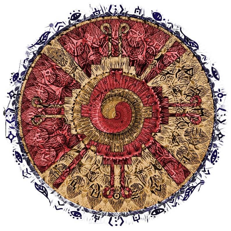 Hunab Ku Mayan Calendar Mug Shamanic Art | Etsy