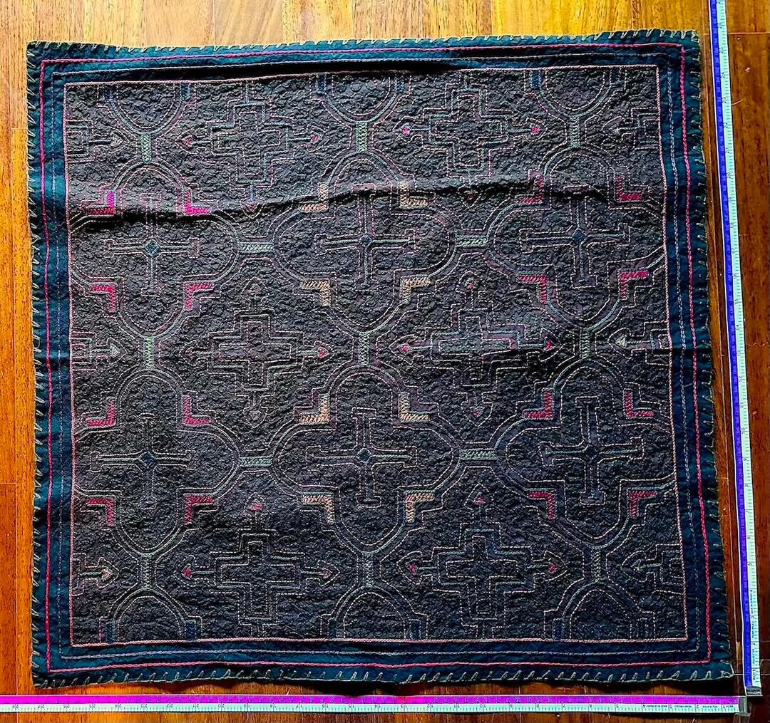 Shipibo | Shamanic | ANCESTRAL AYAHUMA DARK | Tapestry | Textile ...