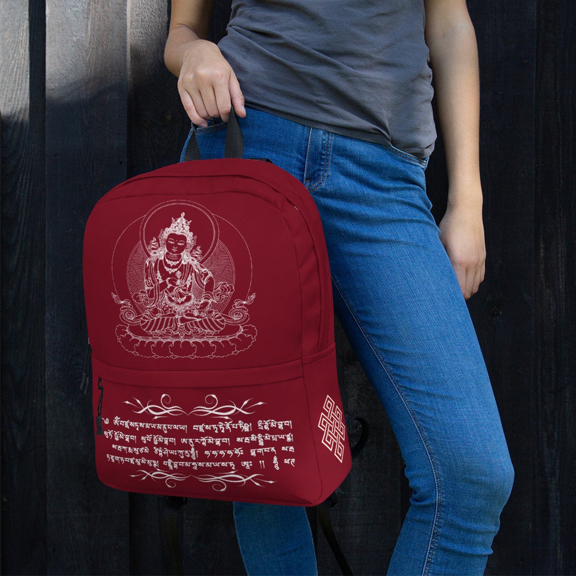 Tibetan Buddhist Meditation Vajrasattva Buddha Backpack With Mantra and ...