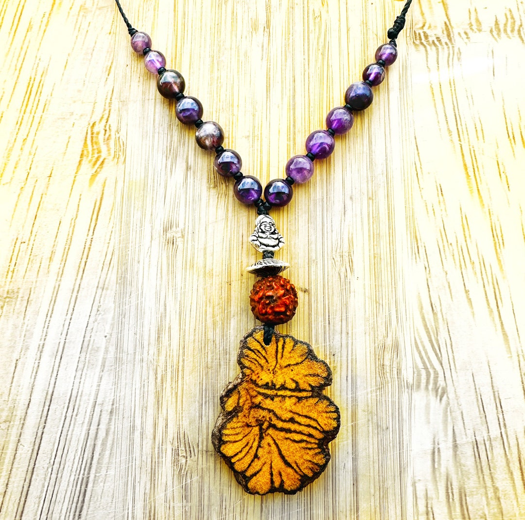 SPECIAL Shipibo Trueno (black) Sacred Plant Vine Talisman Necklace With ...