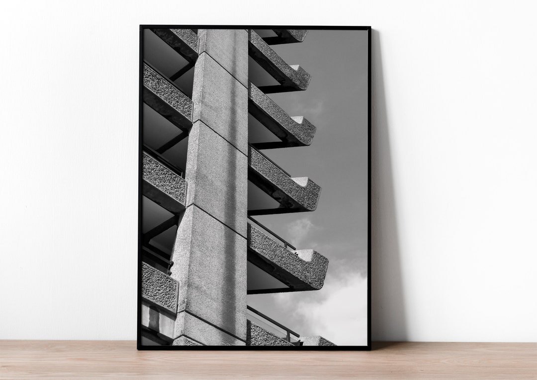 A3 London Barbican Estate Tower Print - Brutalist Architecture London ...