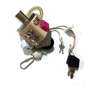 Wooden Busy Cube Toy for Toddlers Car Toy Travel Games | Etsy