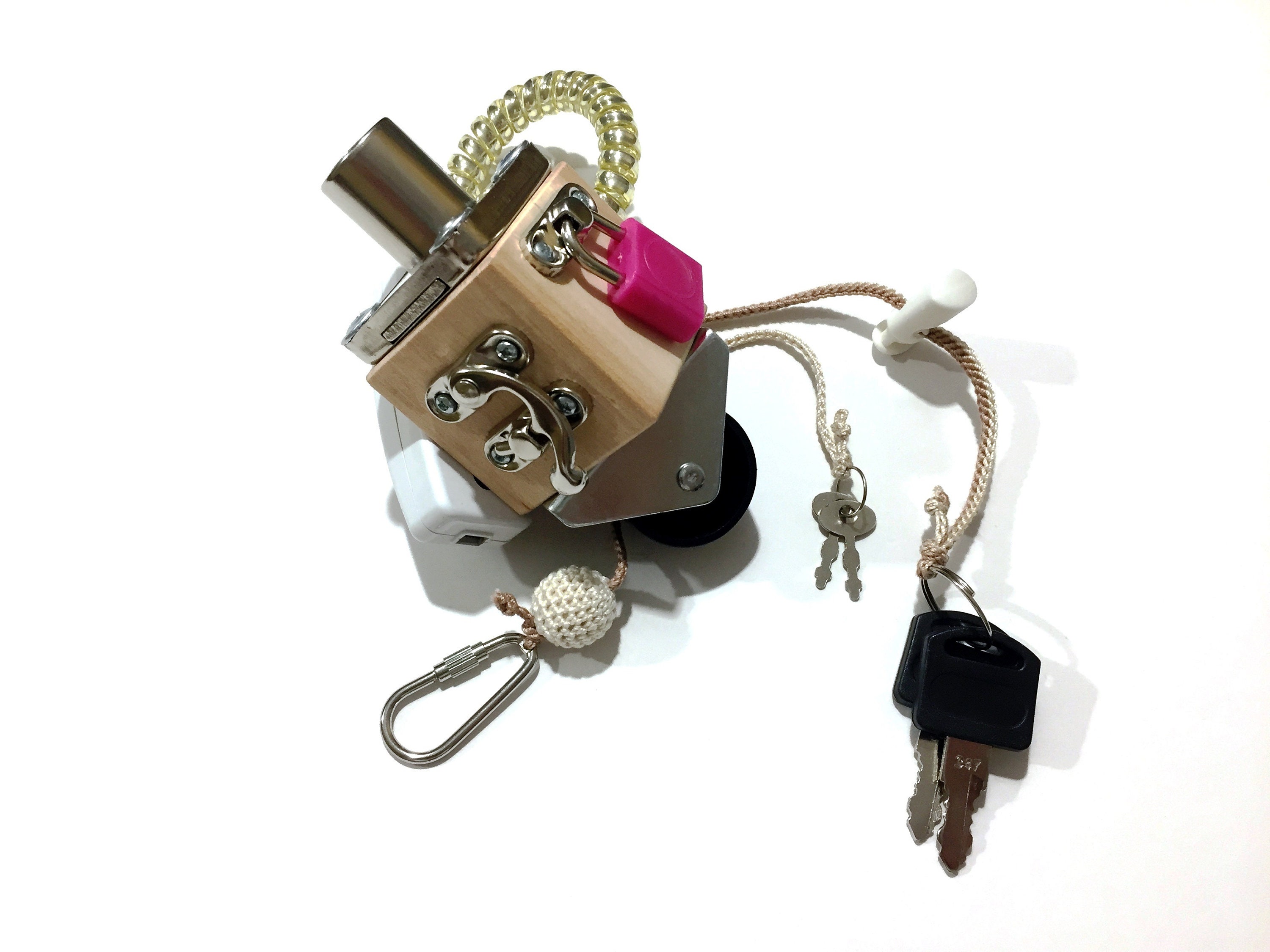 Wooden Busy Cube Toy for Toddlers Car Toy Travel Games - Etsy