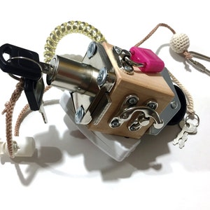 Wooden Busy Cube Toy for Toddlers Car Toy Travel Games | Etsy