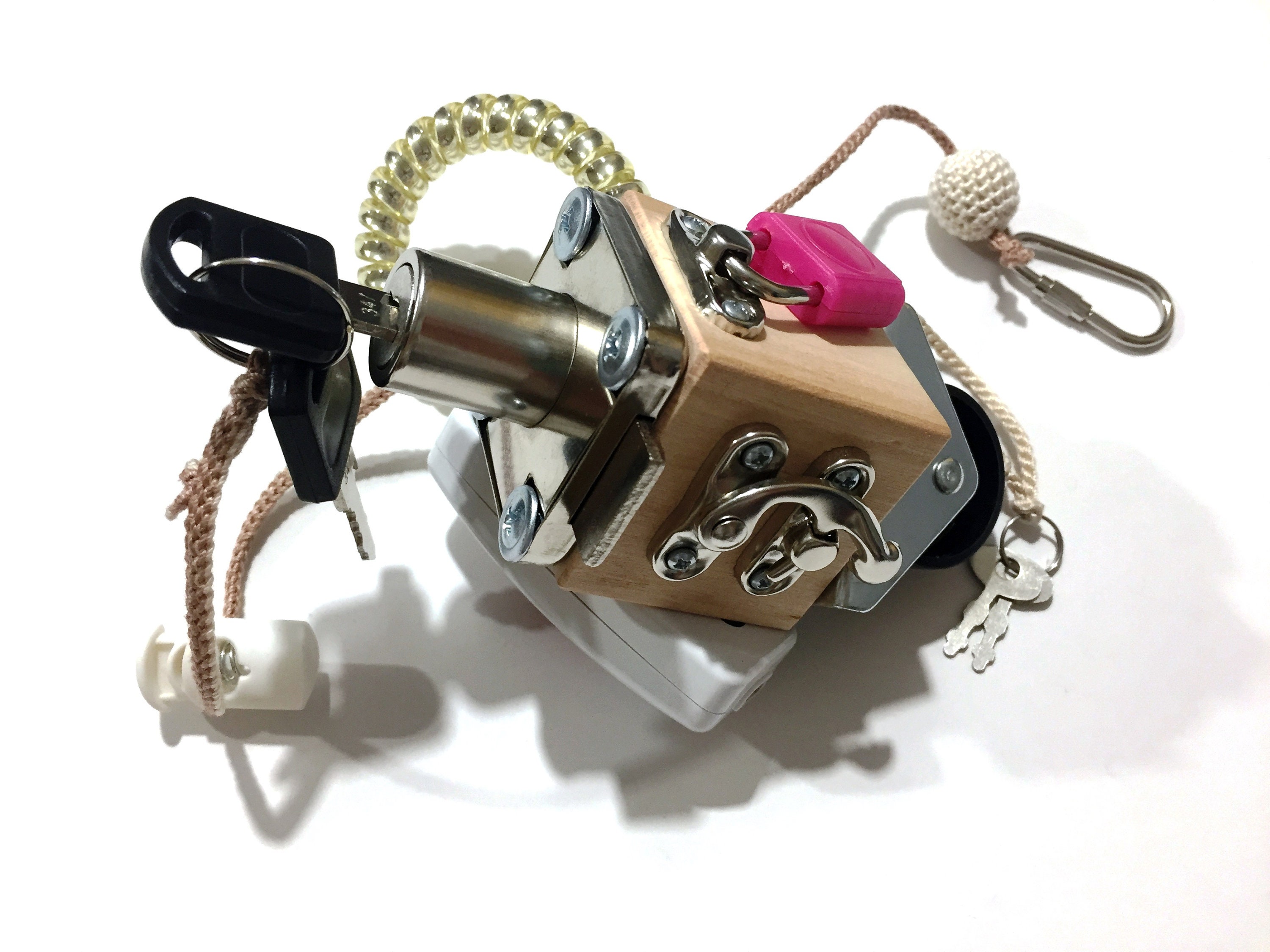 Wooden Busy Cube Toy for Toddlers Car Toy Travel Games | Etsy