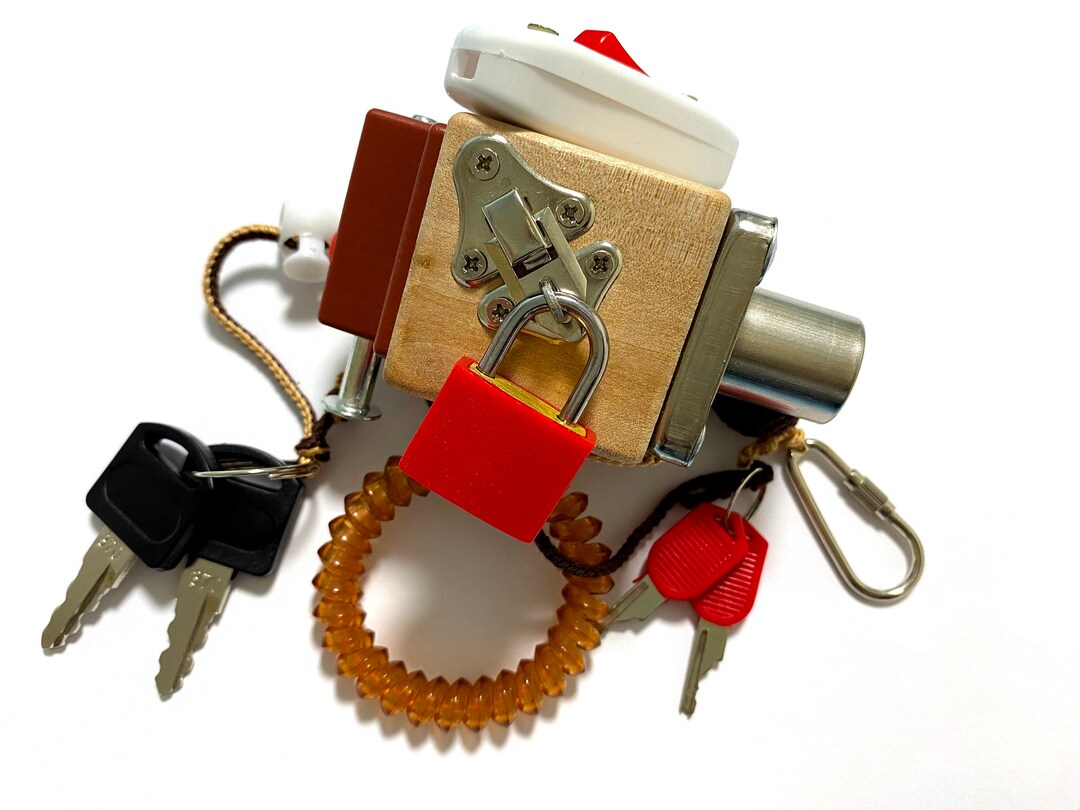 Sensory Toy Busy Cube Travel Busy Board Toddler Toys Activity Cube Busy ...