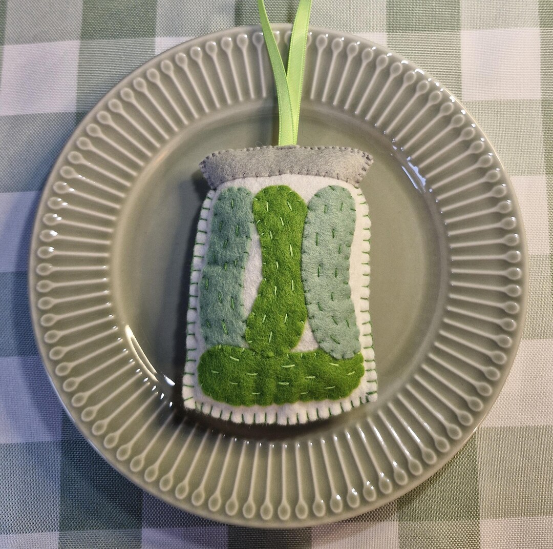 Pickle Jar Felt Hanging Decoration Christmas Handmade - Etsy