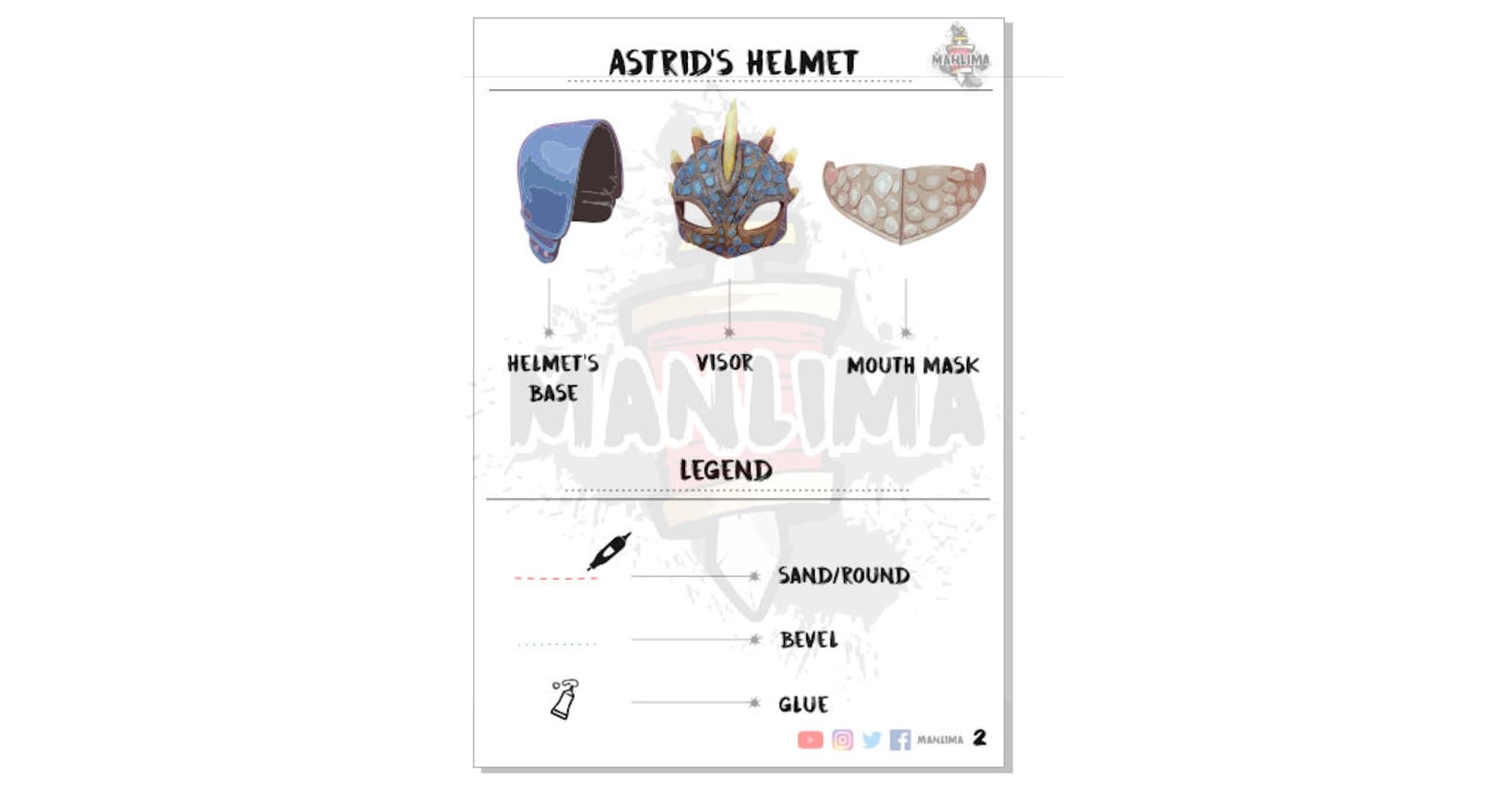 How to Train Your Dragon - Astrid Helmet / Digital Patterns, Astrid ...