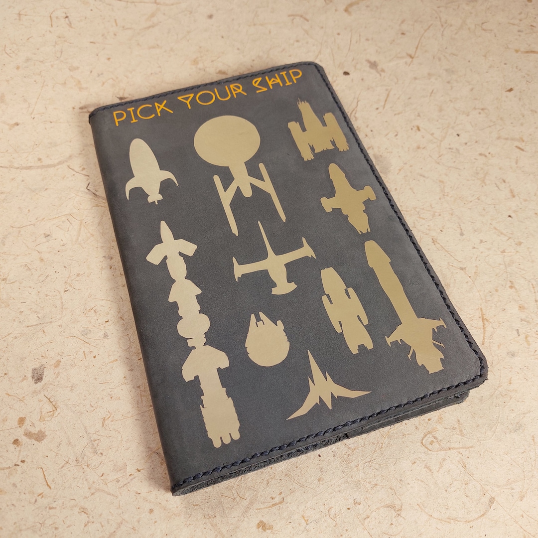 Scifi Ships Notebook, Sci-fi Inspired Notebook, Leather Notebook ...