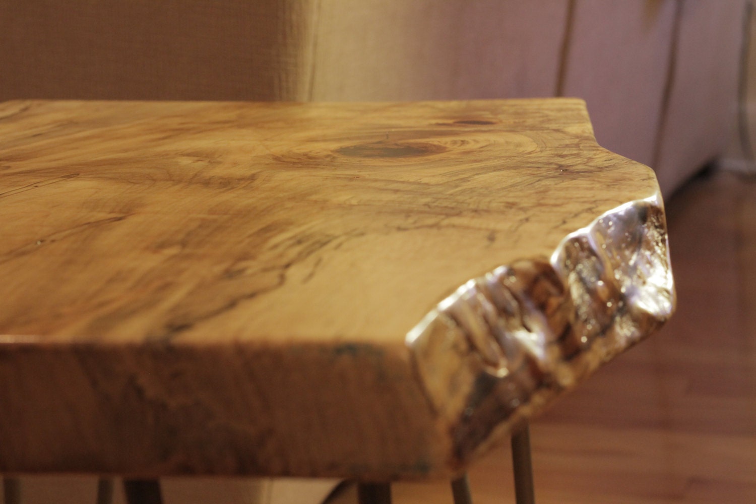 Live Edge Maple Wood Side Table - Etsy