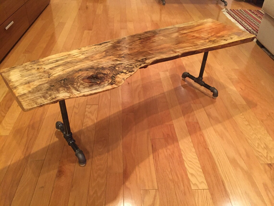 SOLD** . Live Edge Silver Maple Long Coffee Table **SOLD** - Etsy