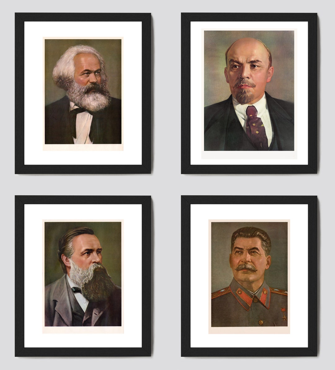 Set of 4 High Res Digital File Download JPG Propaganda Reproduction ...