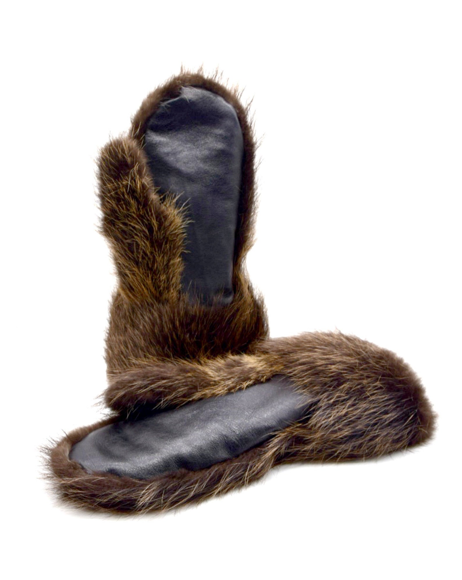 Winter Long Men's Beaver Fur Mittens - Etsy