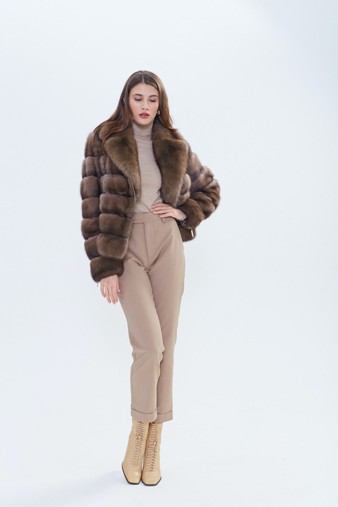 Exquisite Women's Coat With Russian Sable and Natural Python Fur - Etsy