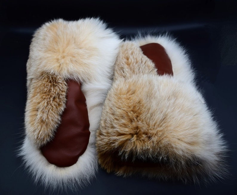 Long Men's Mittens Made of Lynx - Etsy