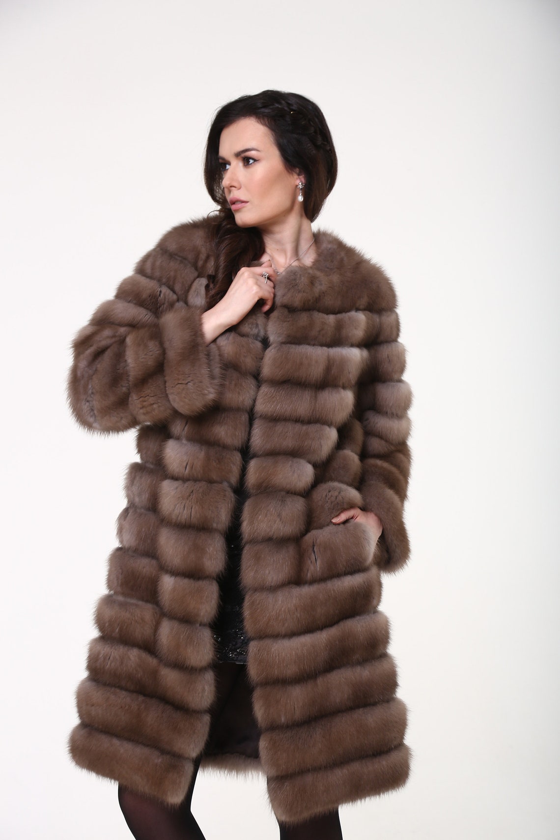 Women's Marten Fur Coat - Etsy