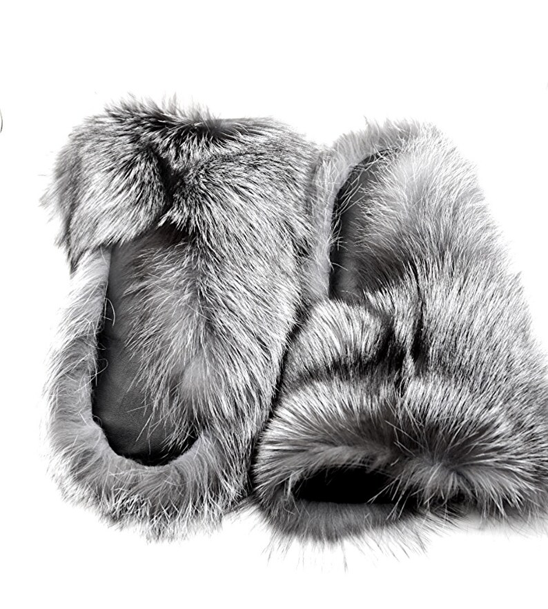 Silver Fox Winter Mittens - Etsy