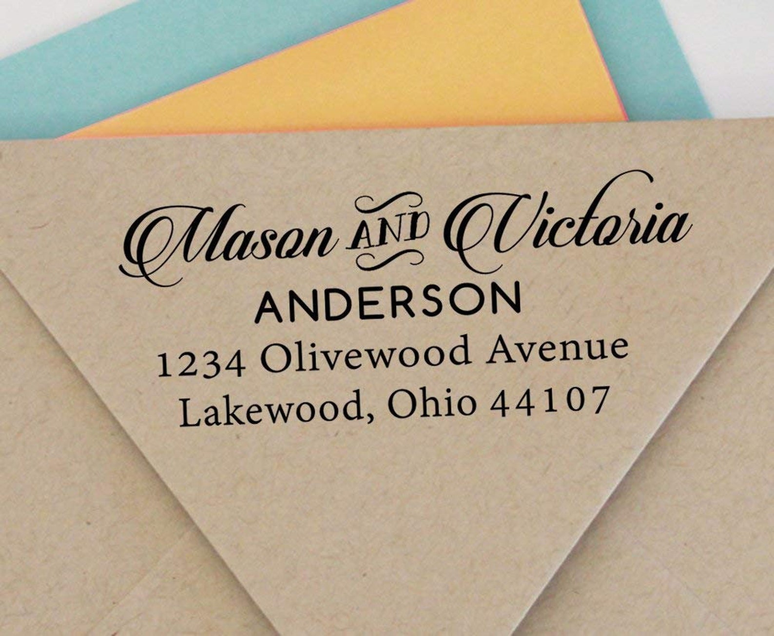 Custom Family Address Stamp Self Inking Address Stamp Custom | Etsy