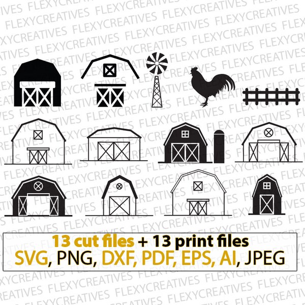 Barn Dxf - Etsy