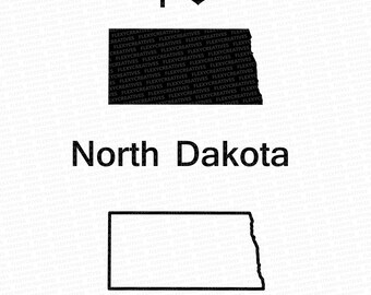 North Dakota Vector - Etsy