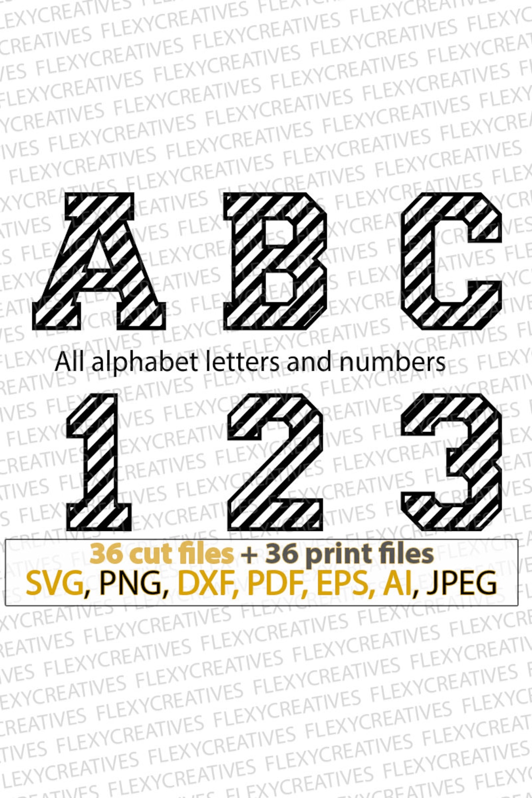 Diagonal Lines Alphabet And Numbers SVG Cut Files Letters Digital diagonal-lines-alphabet-and-numbers-svg-cut-files-letters-digital