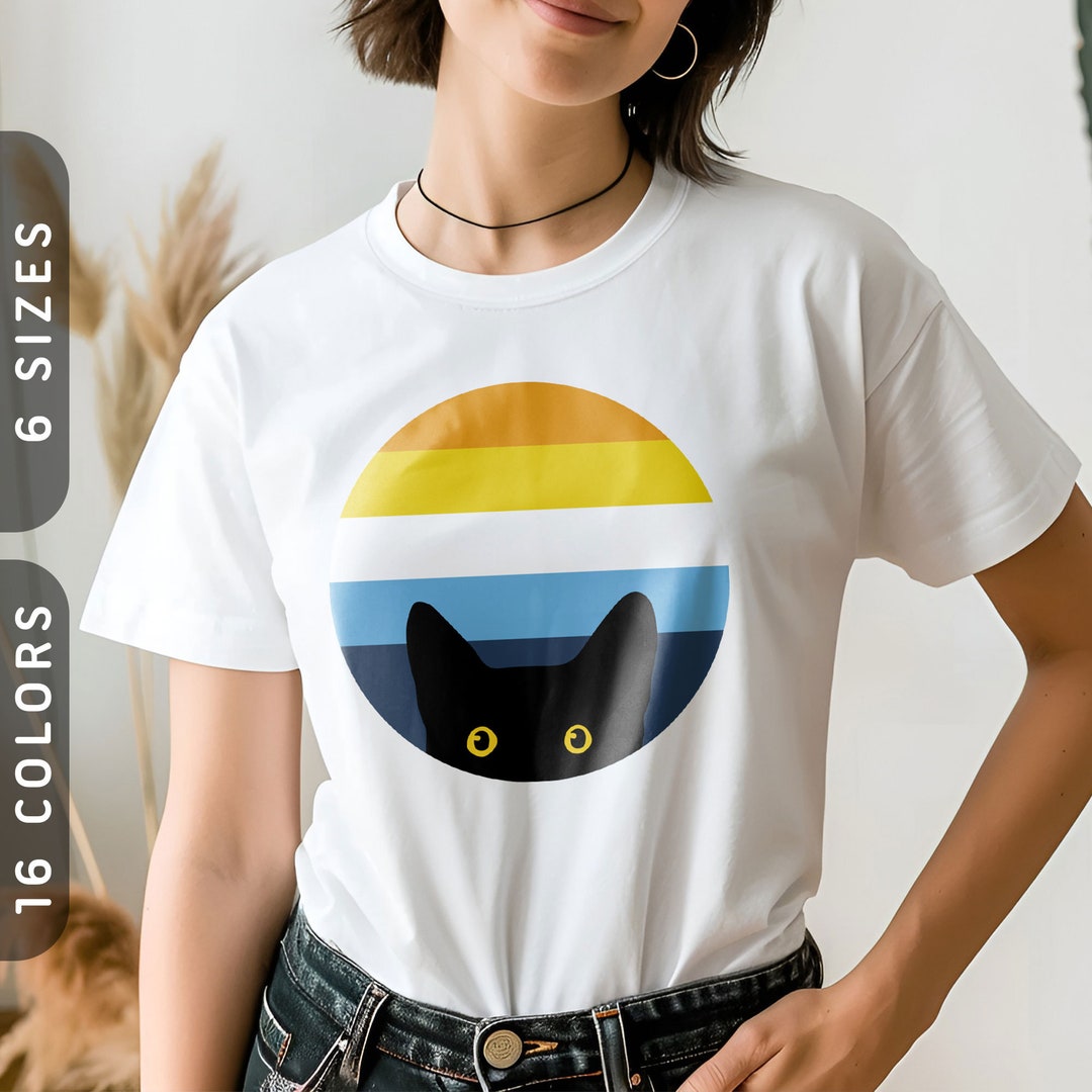 Peeking Cat in Aroace Flag Colors T-shirt | Asexual Aromantic Pride ...
