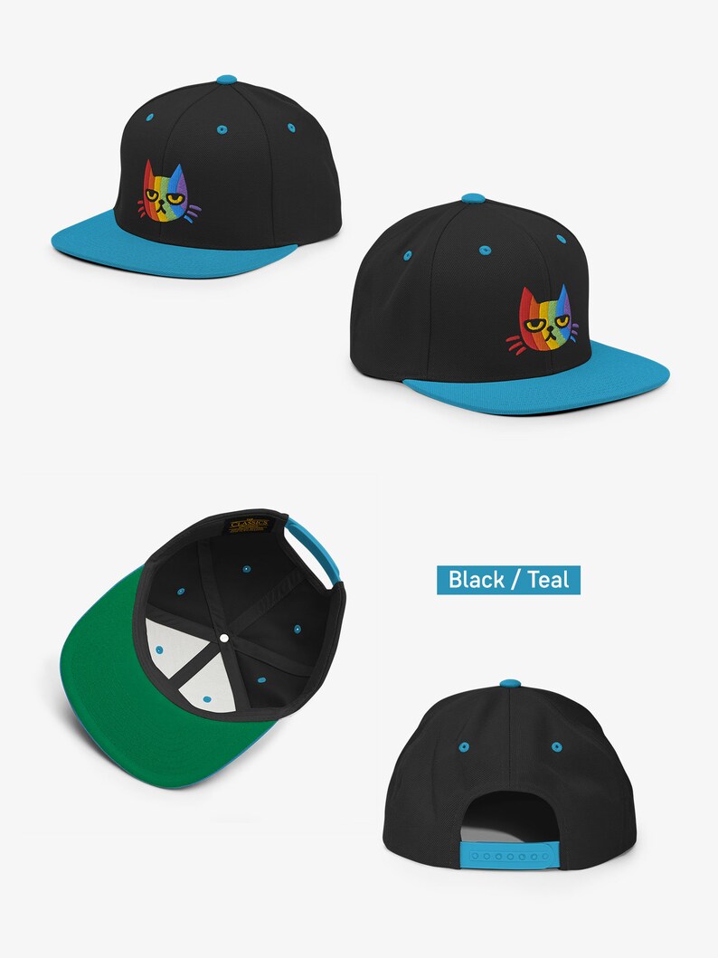 Grumpy Cat in Rainbow Snapback Hat | LGBTQ+ Pride Cap - Etsy UK