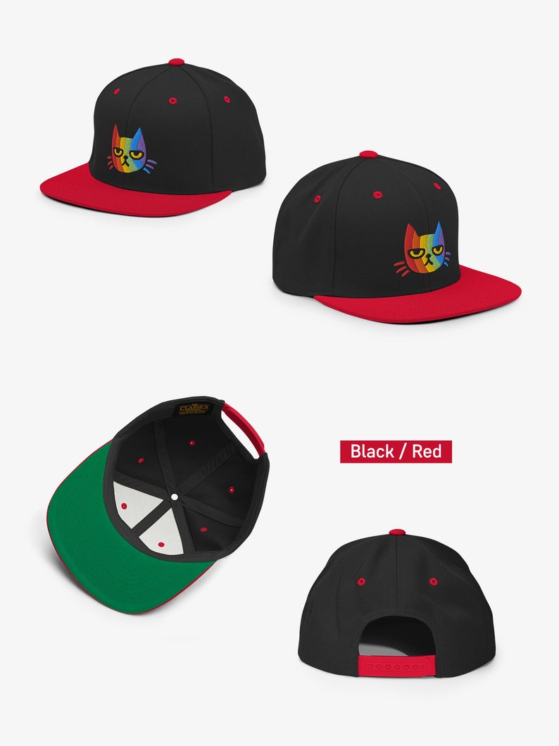 Grumpy Cat in Rainbow Snapback Hat | LGBTQ+ Pride Cap - Etsy UK