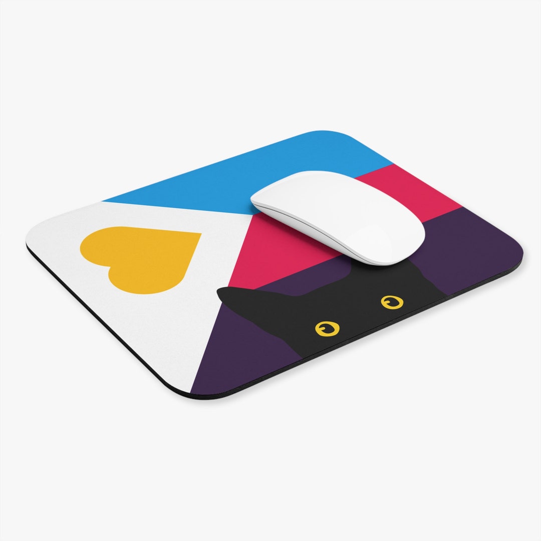 Peeking Cat in Polyamorous Flag Colors | Rectangle Mouse Pad ...