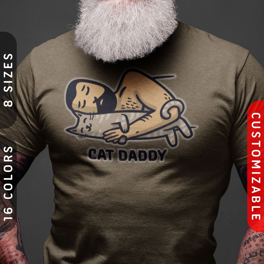 Cat Daddy Jersey T-shirt | Personalized Cat Dad Shirt | Best Cat Dad ...