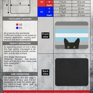 Peeking Cat in Demiboy Flag Colors | Rectangle Mouse Pad | Demiboy ...