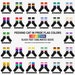 Peeking Cat in Bisexual Flag Colors | Black Foot Sublimated Socks | Bi ...